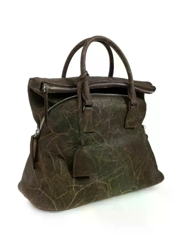 MAISON MARGIELA Medium 5ac Leather Tote Bag - Brown