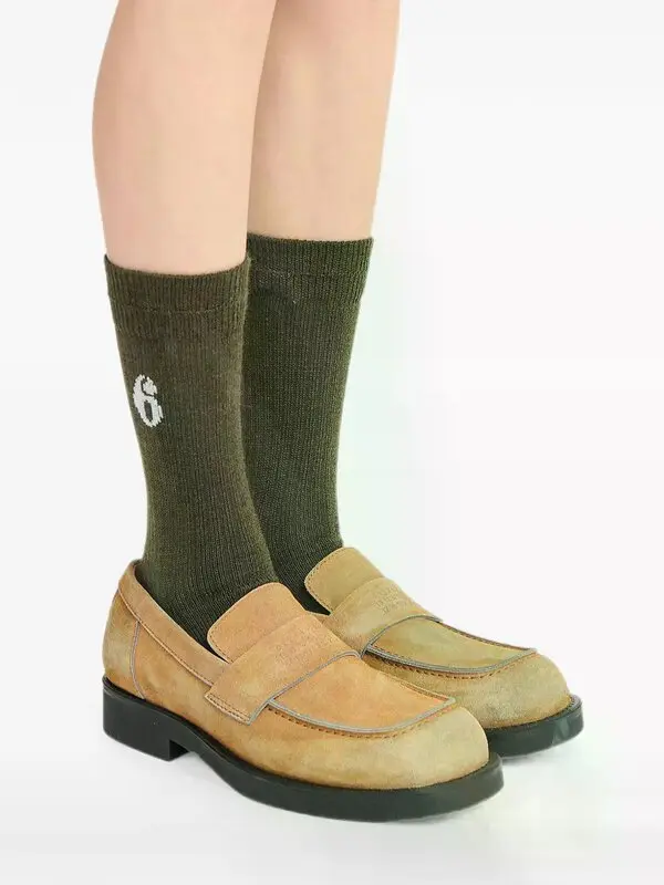 MAISON MARGIELA Ribbed Wool Blend Crew Socks