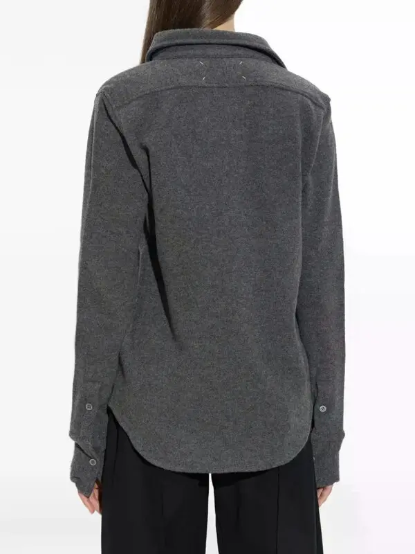 MAISON MARGIELA Button-up Curved Hem Shirt
