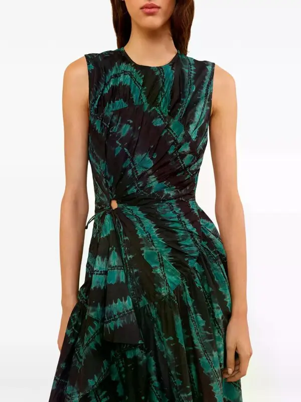 Ulla Johnson Veda Tie-dye Ruffled Midi Dress