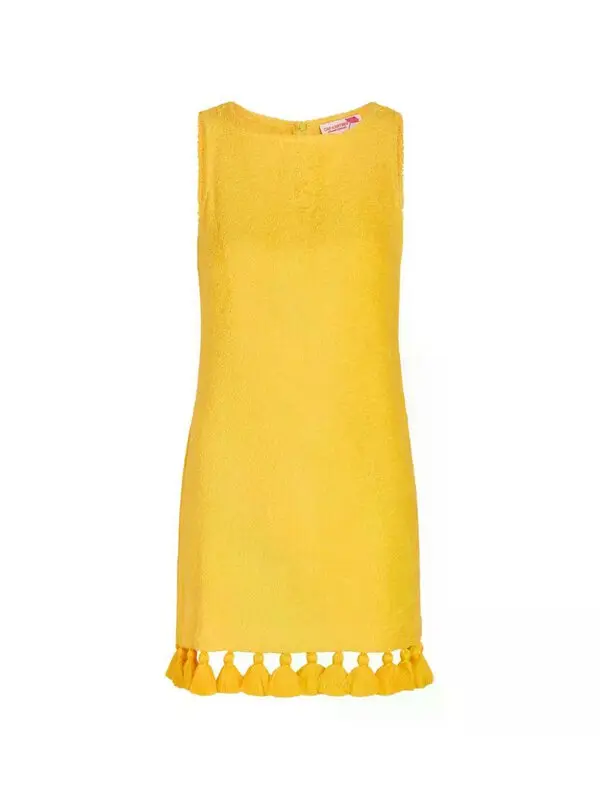 Cap D'antibes Manon Tassel-trim Mini Dress - Yellow