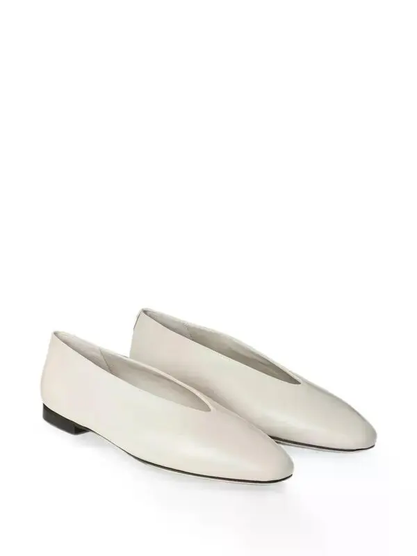 JIMMY CHOO Margot Leather Ballet Flats - Neutrals