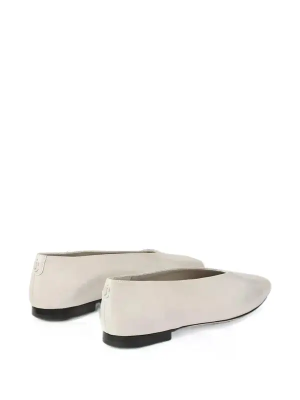 JIMMY CHOO Margot Leather Ballet Flats - Neutrals