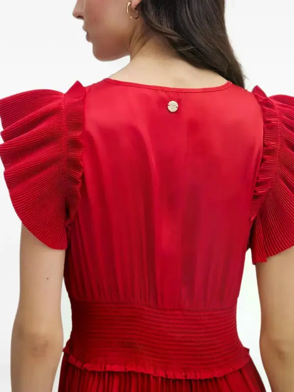 JOOP! Pleated Midi Dress With Ruffled Sleeves