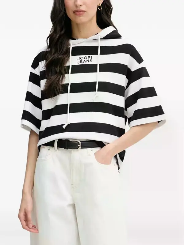 JOOP! Striped Logo-embroidered Hoodie