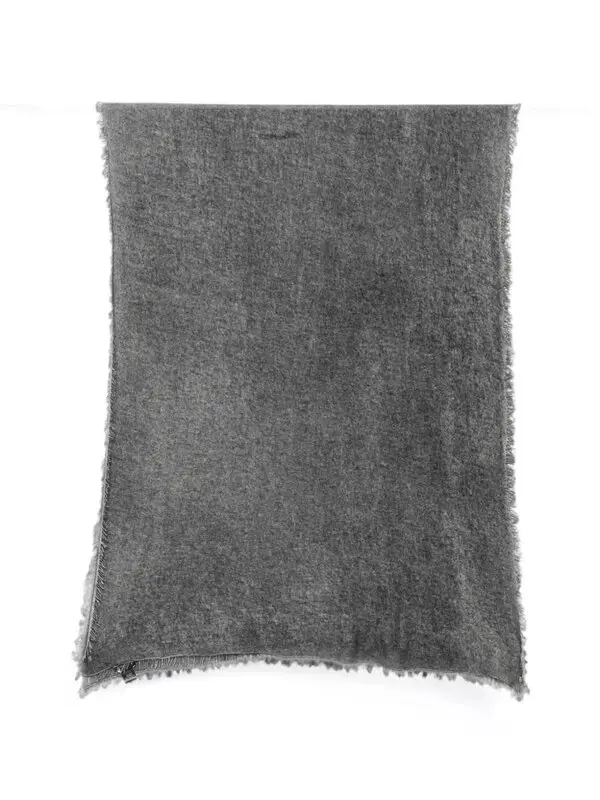 Avant Toi Frayed-edge Scarf - Blue