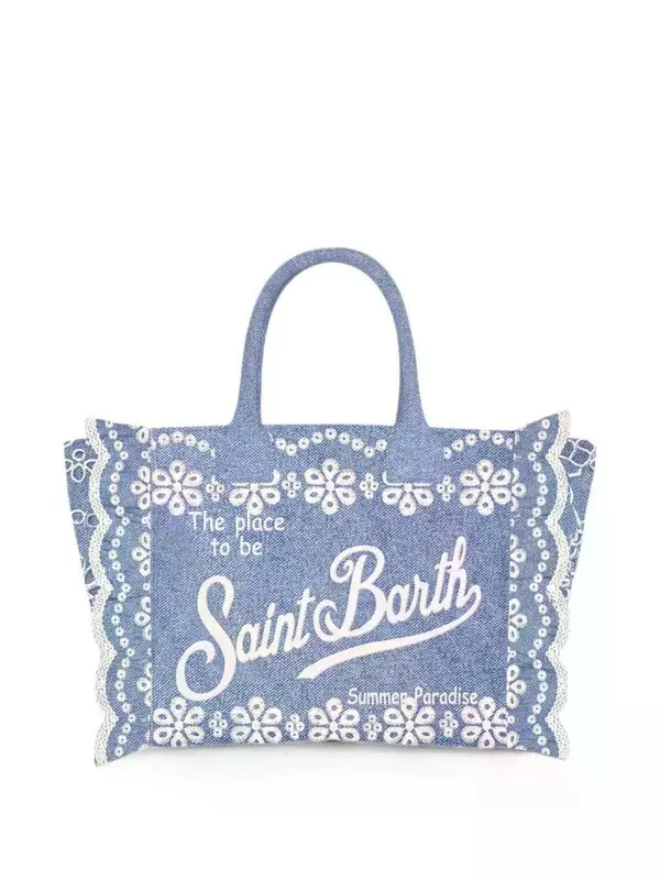 MC2 SAINT BARTH Volant Sangallo Tote Bag - Blue