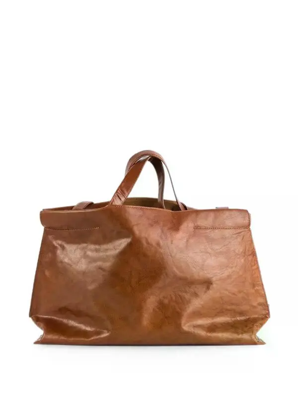 BEA MOMBAERS Tumbled Grained Leather Tote Bag