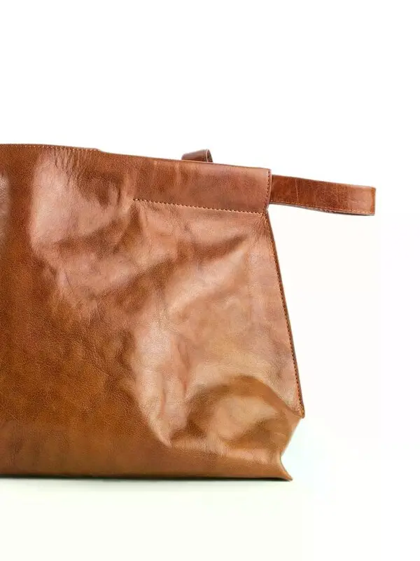 BEA MOMBAERS Tumbled Grained Leather Tote Bag