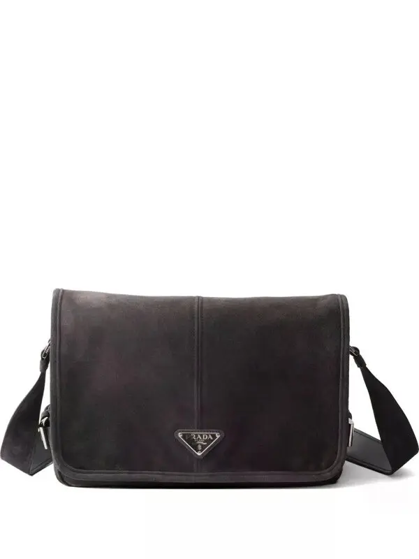 Prada Suede Shoulder Bag - Grey