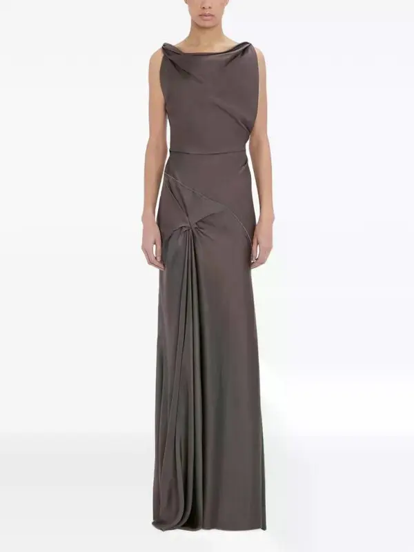 Victoria Beckham Posy Draped Maxi Gown