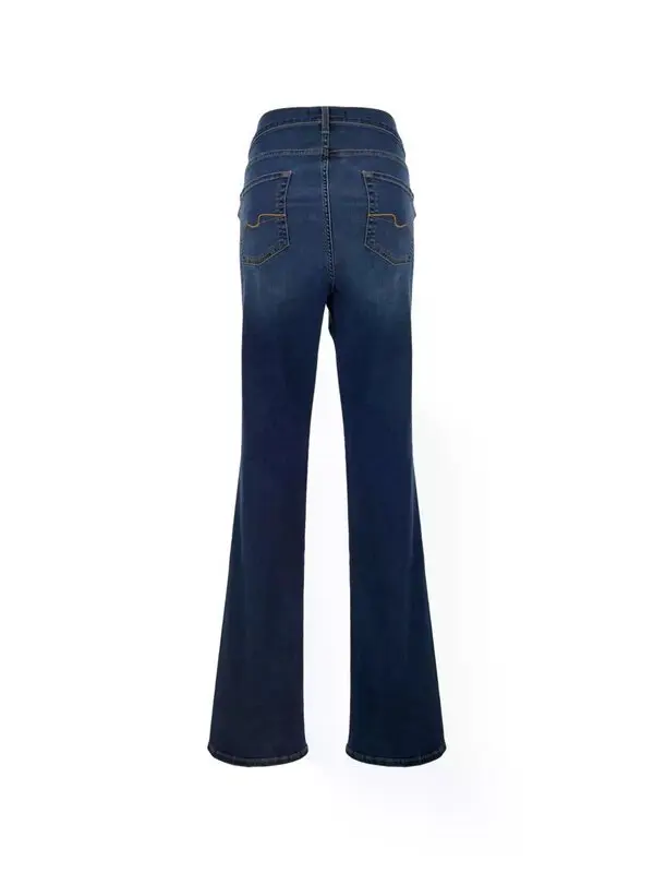 7 For All Mankind Embroidered Faded Effect Jeans