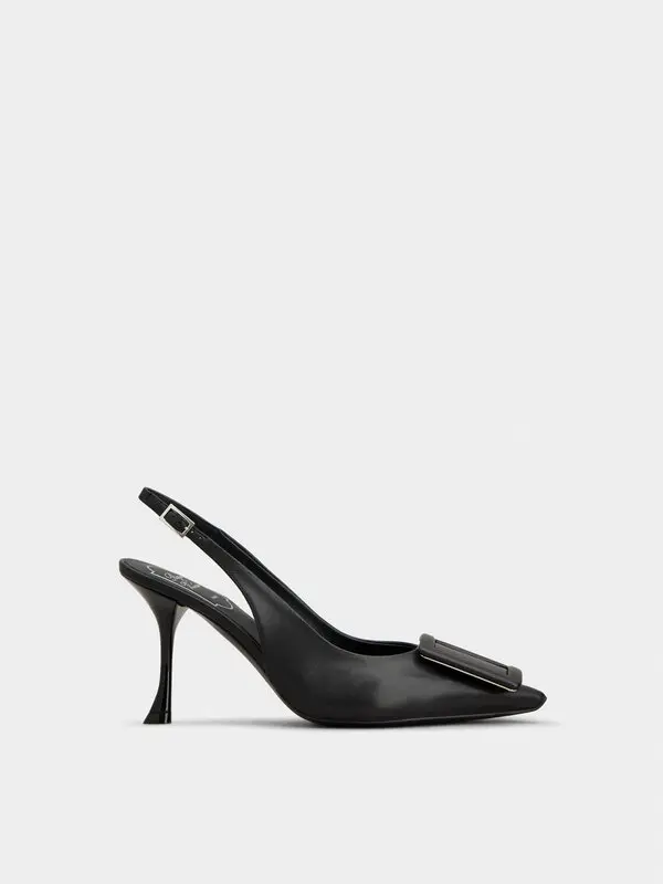 ROGER VIVIER Viv' In The City Slingback Pumps In Leather