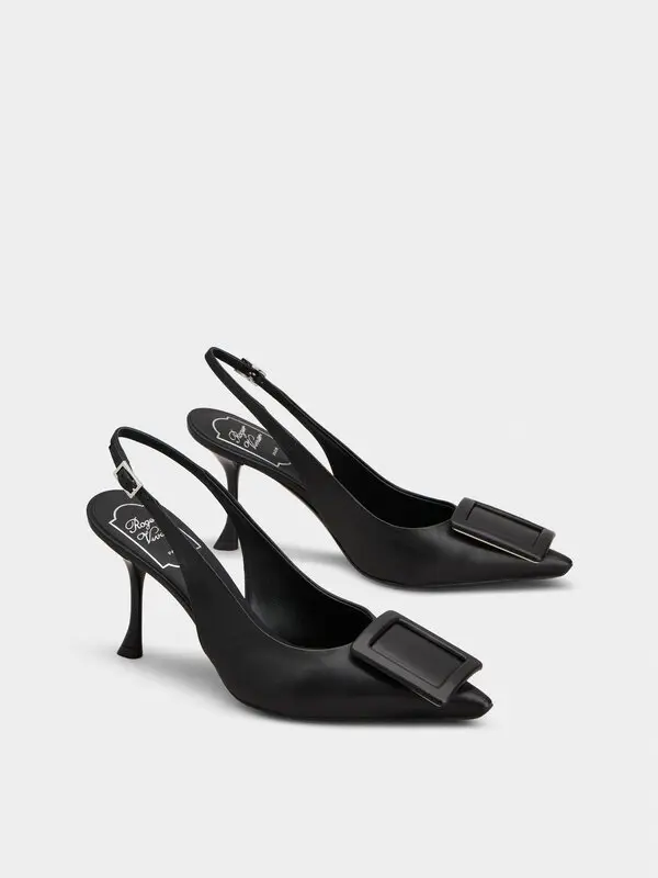 ROGER VIVIER Viv' In The City Slingback Pumps In Leather