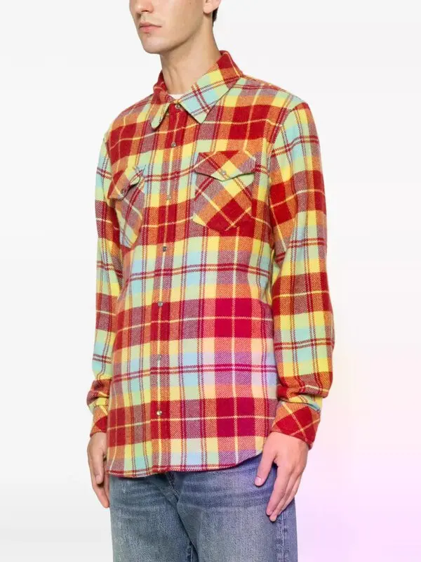 GOD'S TRUE CASHMERE Tartan-pattern Cashmere Shirt