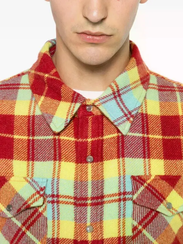 GOD'S TRUE CASHMERE Tartan-pattern Cashmere Shirt