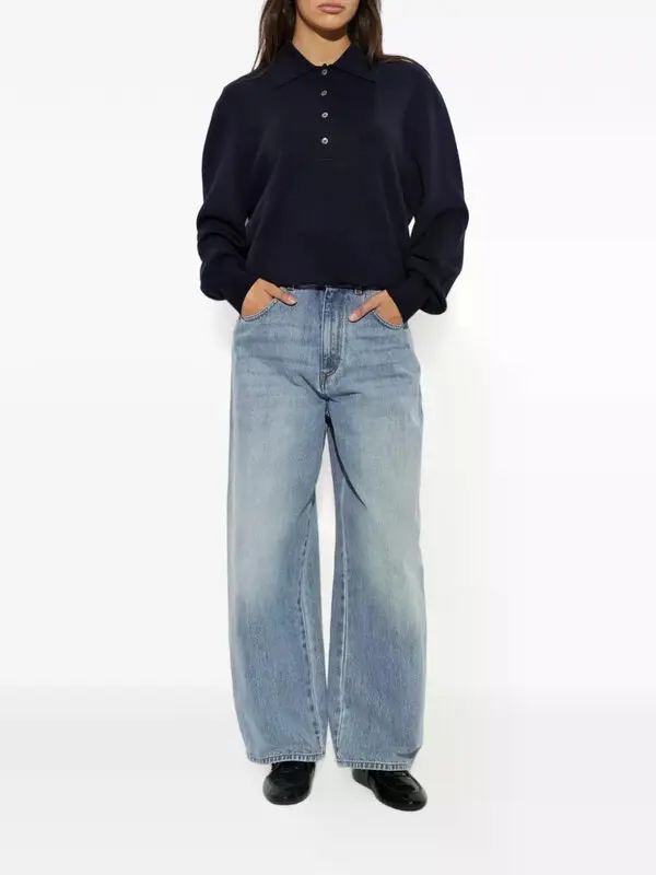 RÓHE Faded Wide-leg Jeans