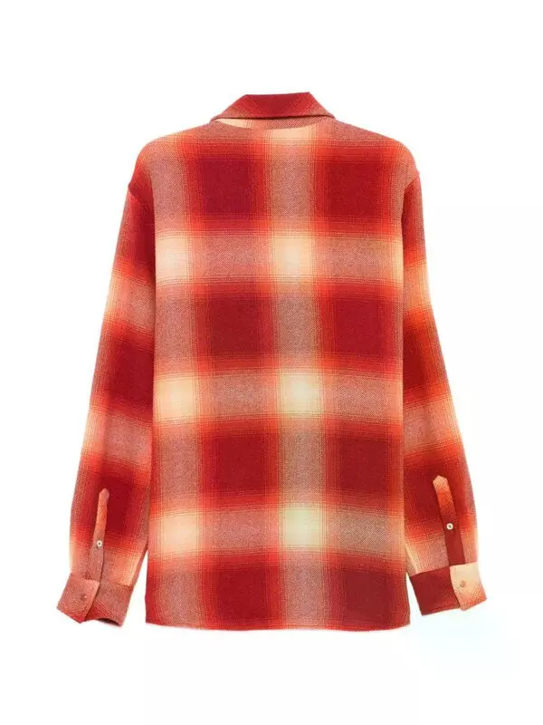 GOD'S TRUE CASHMERE Shadow Plaid Cashmere Shirt