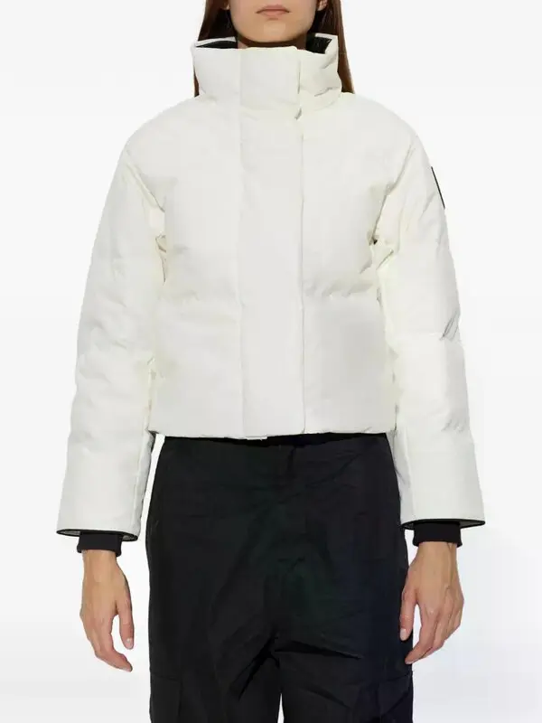 Canada Goose White Down-feather Cropped Jacket