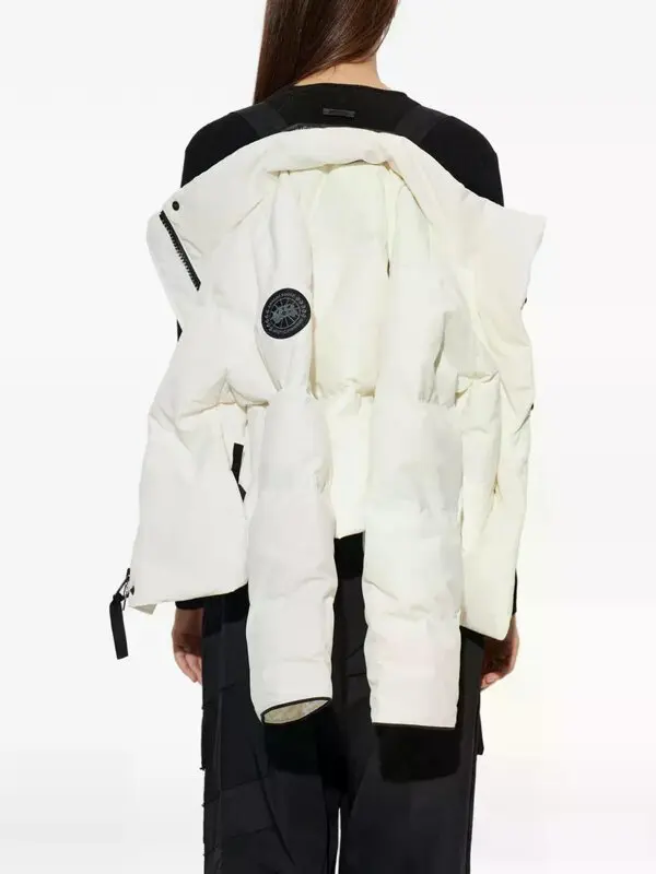 Canada Goose White Down-feather Cropped Jacket