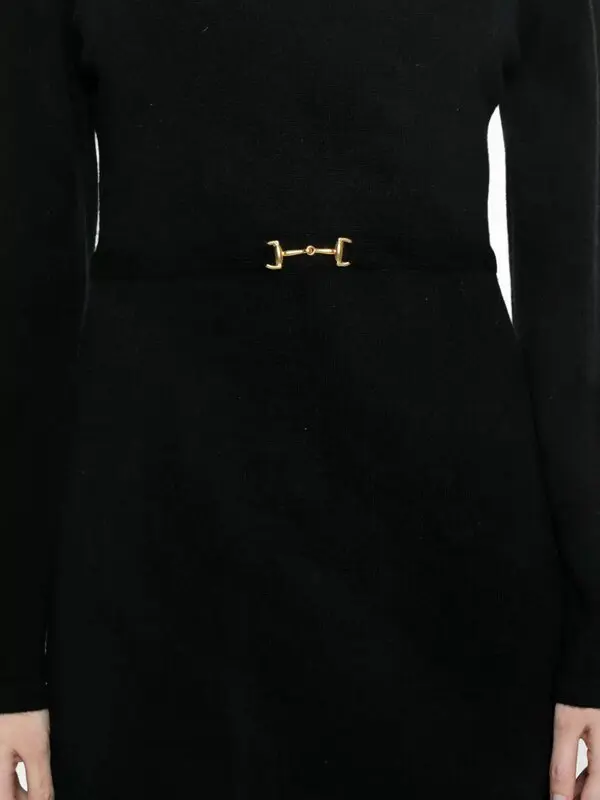 Rixo Roll Neck Mini Dress With Gold-tone Hardware