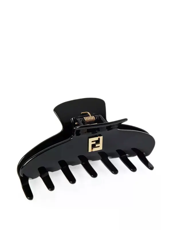 Fendi Ff Logo Claw Clip - Black