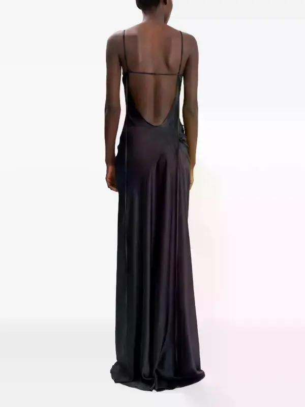 Victoria Beckham Cami Ruched Open-back Maxi Dress