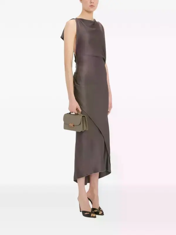 Victoria Beckham Small Dorian Leather Cross Body Bag - Brown
