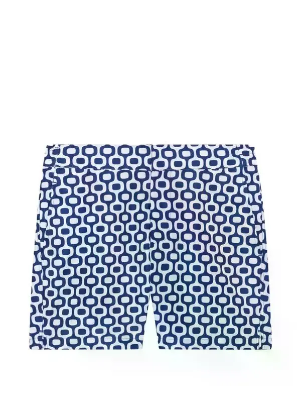 Frescobol Carioca Ipanema Print Swim Shorts - Blue
