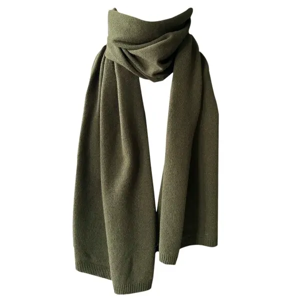 ESSIEN & EMRE Cashmere Scarf Khaki - Green