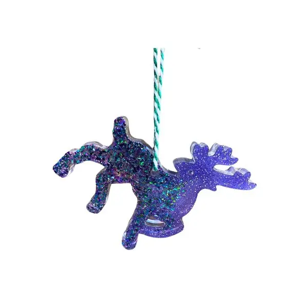 BY SHAX Sparkly Reindeer Ornament