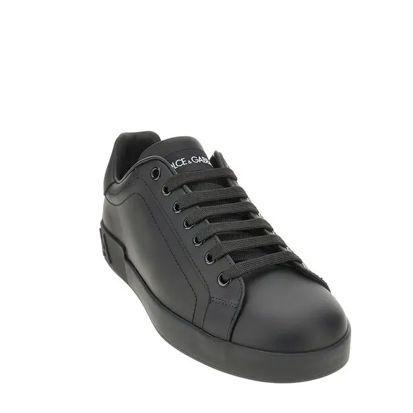 Dolce & Gabbana Portofino Nappa Leather Lace-up Sneakers