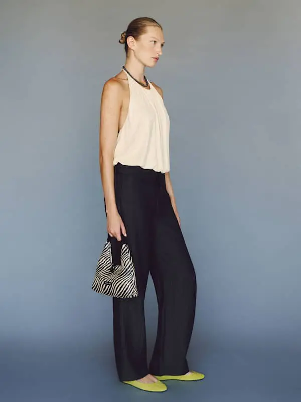 REFORMATION Alexis Knit Halter Top - Ivory