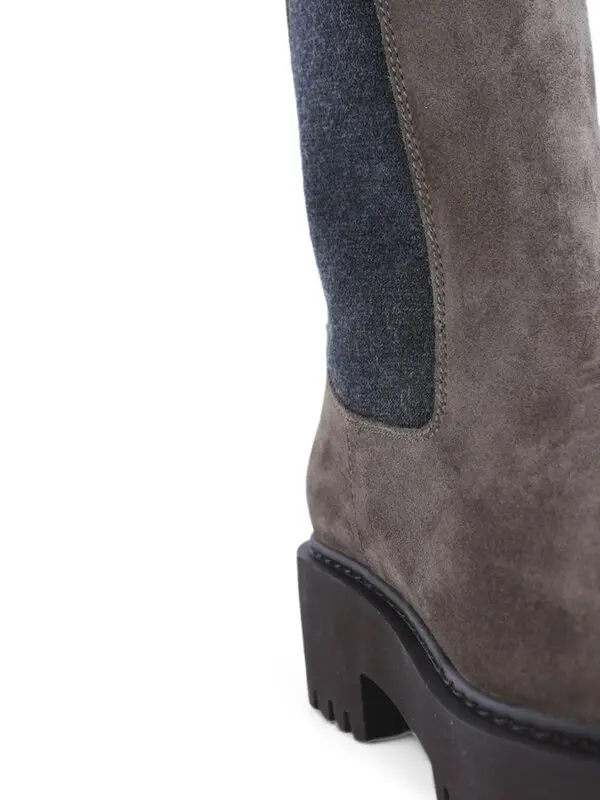 Brunello Cucinelli Suede Leather Chelsea Boots