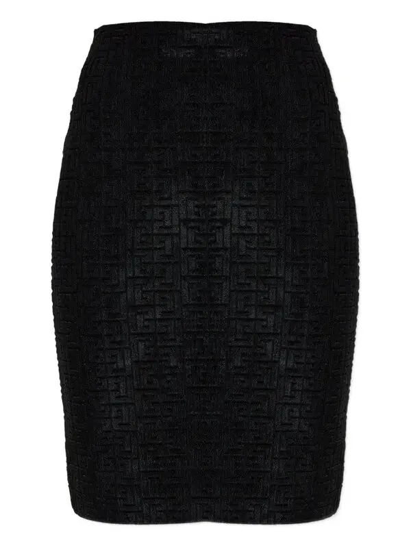 Balmain Monogram Midi Skirt