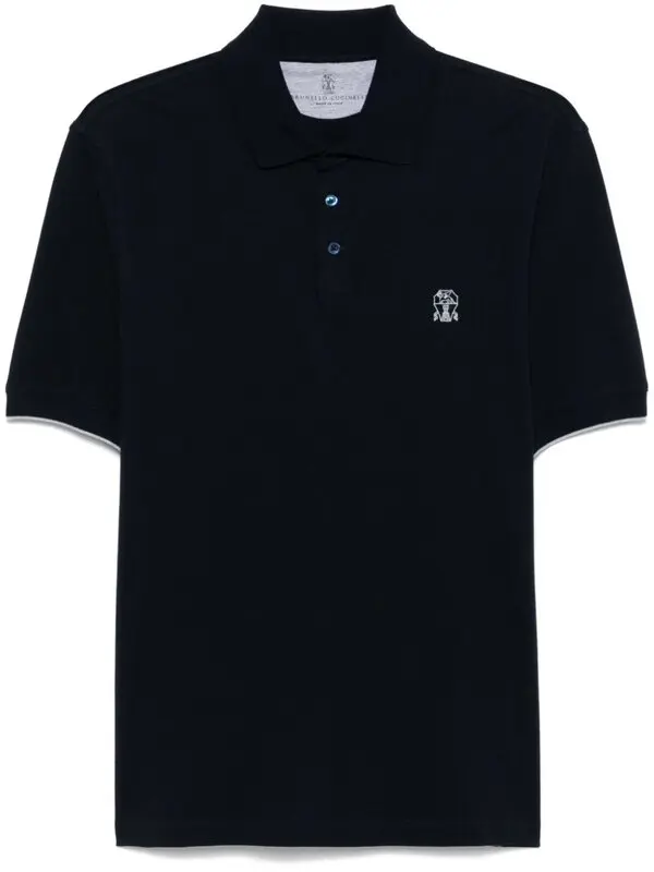 Brunello Cucinelli Logo Cotton Polo Shirt