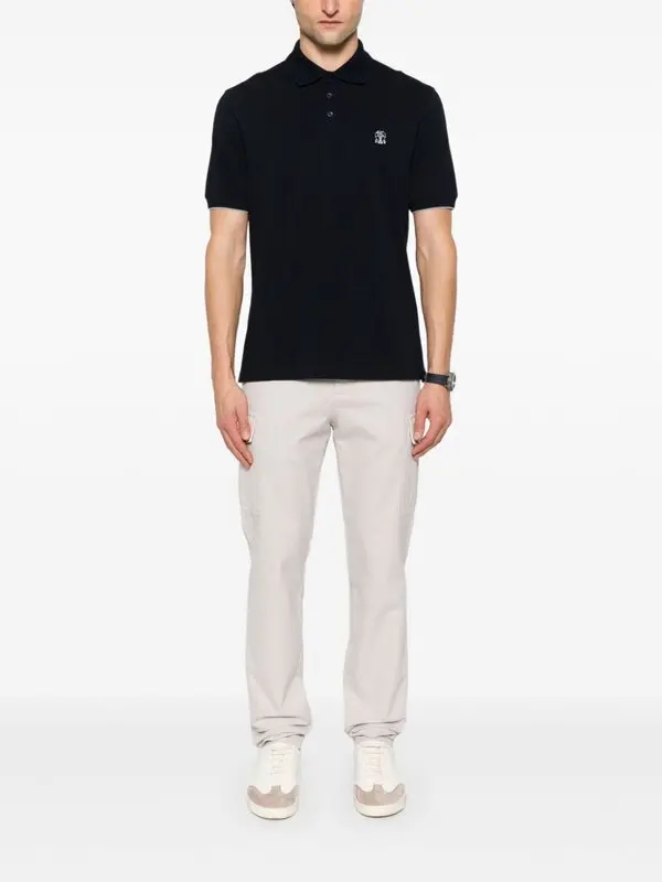 Brunello Cucinelli Logo Cotton Polo Shirt
