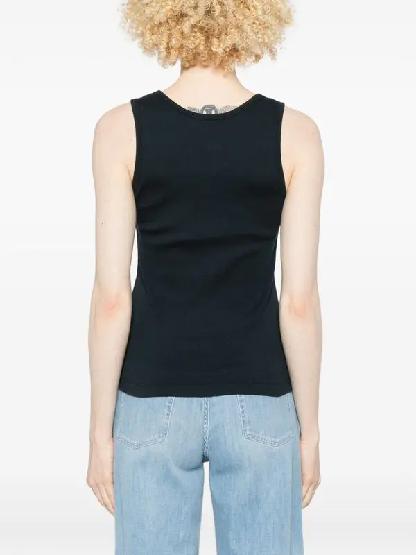 Maison Kitsuné Baby Fox Cotton Ribbed Tank Top