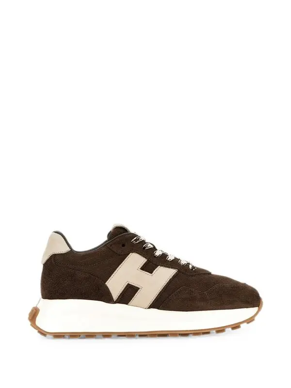 Hogan H641 Leather Sneakers - Brown