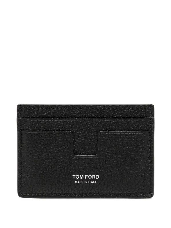 TOM FORD T-line Leather Card Case - Black