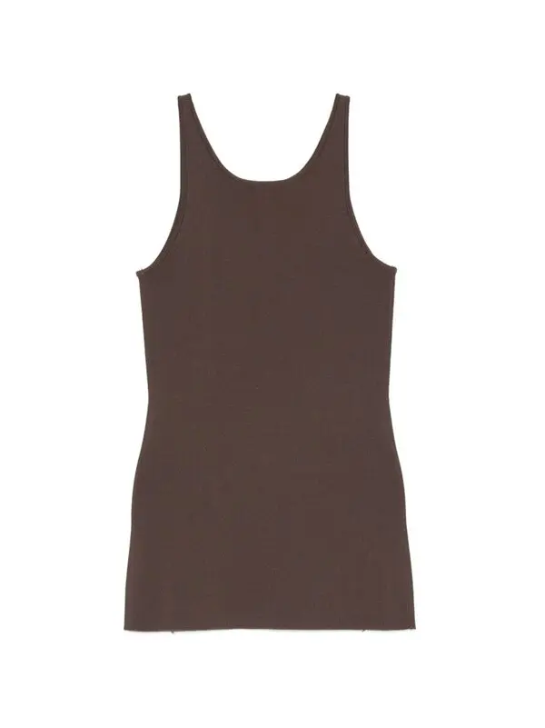 TOTEME Ribbed Knit Tank Top - Brown
