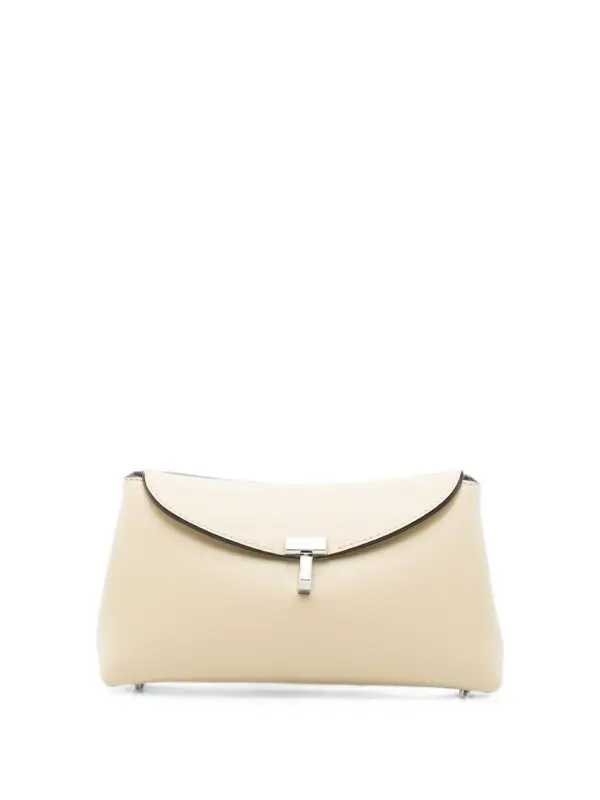 TOTEME T-lock Mini Leather Clutch - Gold