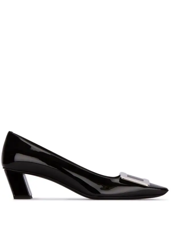 ROGER VIVIER Belle Vivier Patent Leather Pumps With Buckle Detail