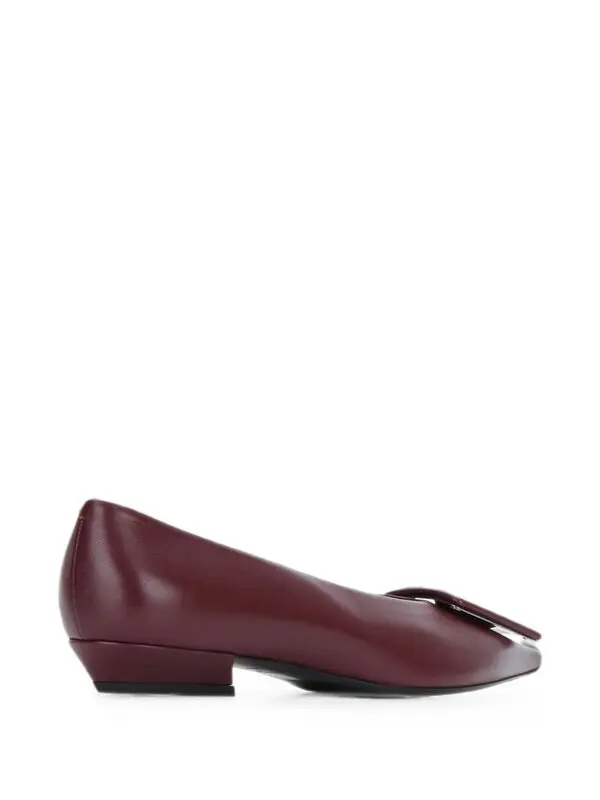 ROGER VIVIER Pointy Covered Leather Ballet Flats