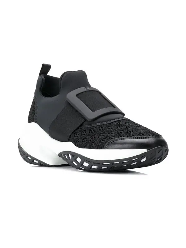 ROGER VIVIER Viv Run Sneakers With Branded Buckle - Black