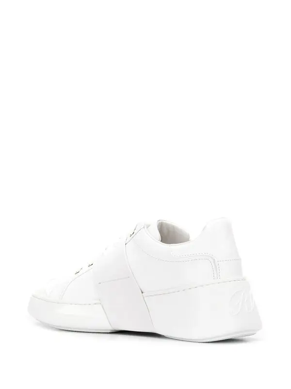 ROGER VIVIER Viv Skate Leather Sneakers With Buckle Detail