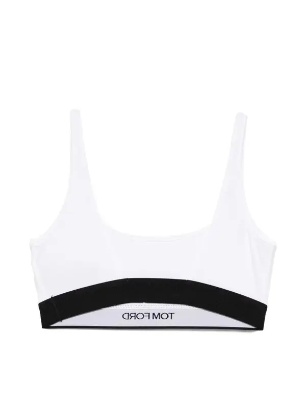 TOM FORD Logo Bralette Bra - White