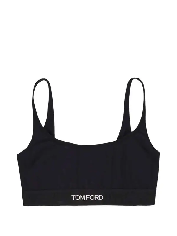 TOM FORD Logo Bralette Bra - Black