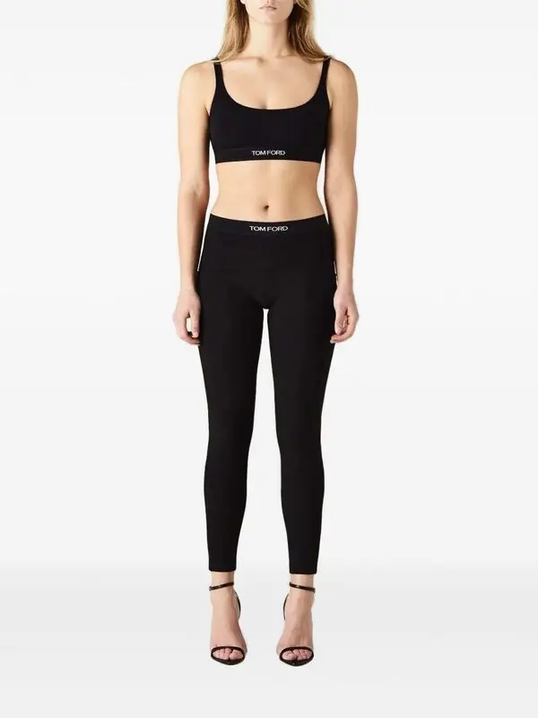 TOM FORD Logo Bralette Bra - Black