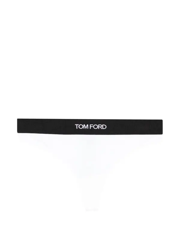 TOM FORD Logo Thongs - White